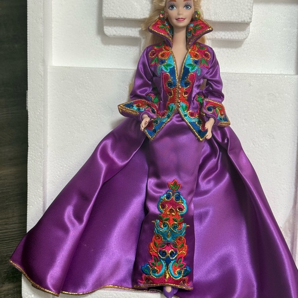Barbie | Jackets & Coats | Barbie Purple Floral Jacket Evening Wear ...